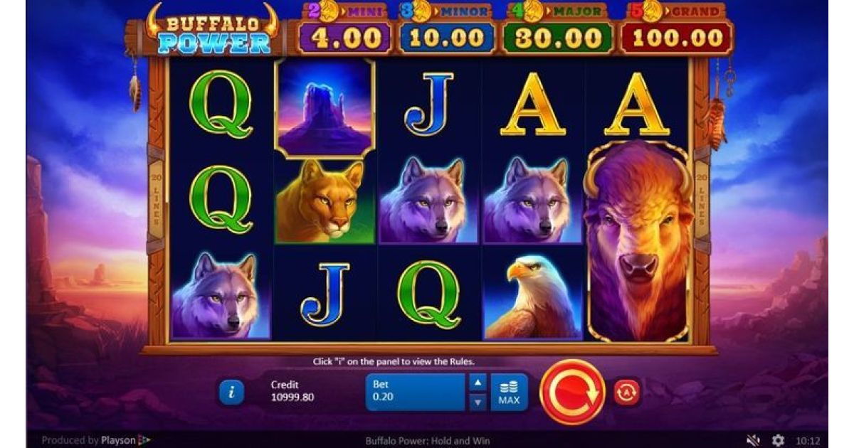 ⓻⓻⓻ Buffalo Power Hold and Win spillemaskine | Playson ⓻⓻⓻